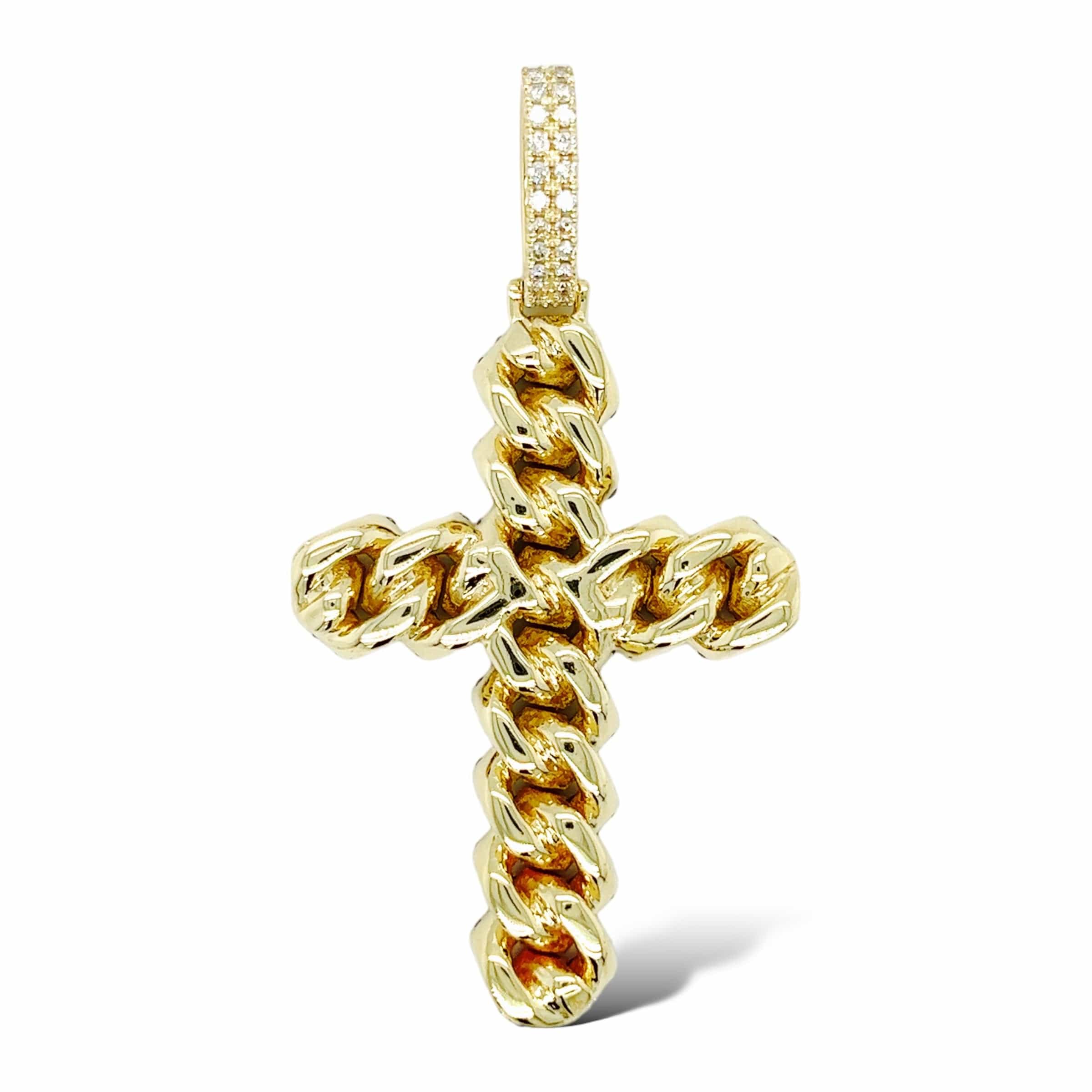 Plain Cuban Cross Pendant – Bellini Diamonds